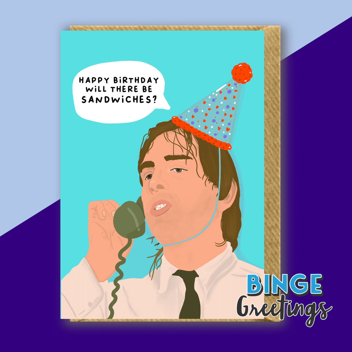 Binge Greetings | Bottom Card - Rik Mayall Card - Sandwiches - Bottom ...